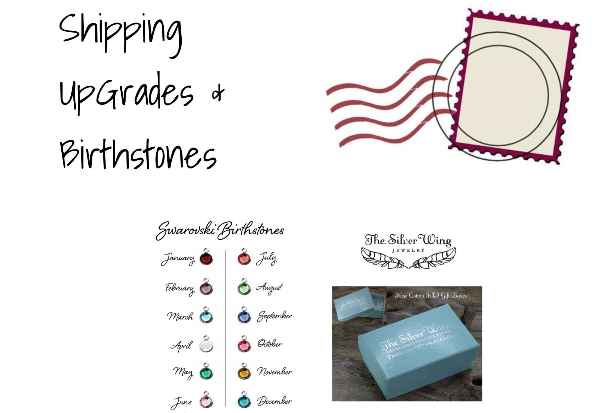 Enhance Your Order with Birthstones, Charms- Add Ons – The Silver Wing